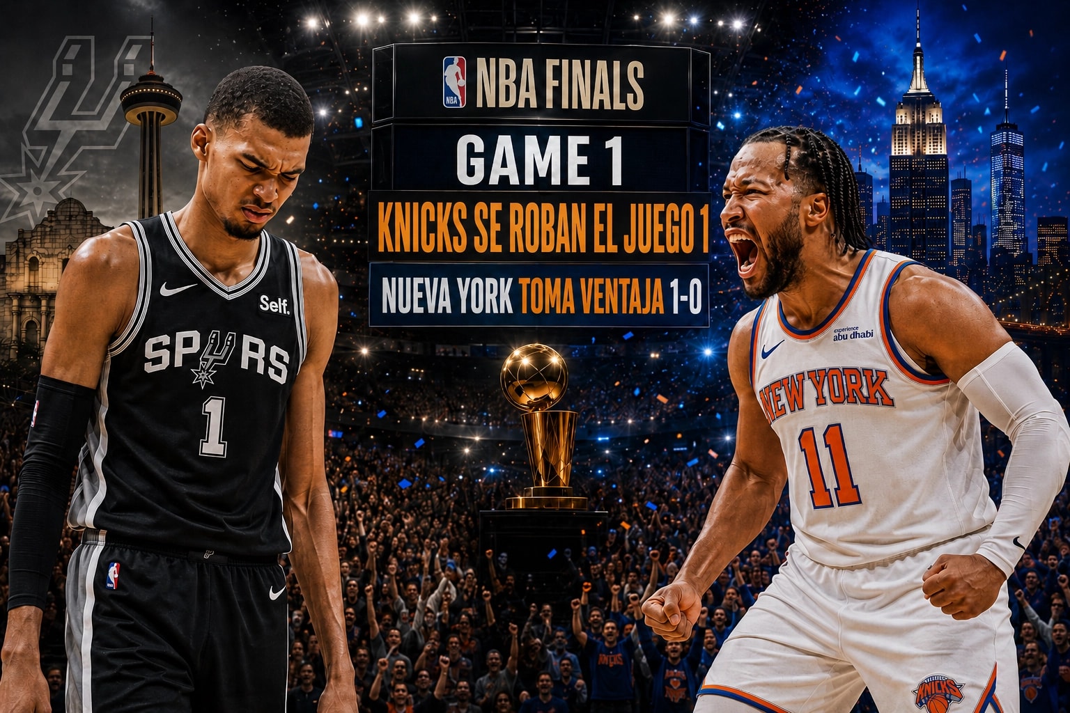 Knicks se roban el primero en San Antonio 105-95